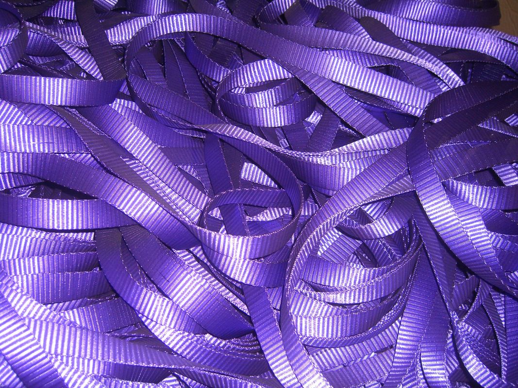 Multi Colored 1T Polyester Webbing Roll , Polyester Sling Webbing TUV ...