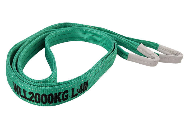 One Way Belt Green Color Webbing Lifting Slings Flat Eye Web Sling TUV ...