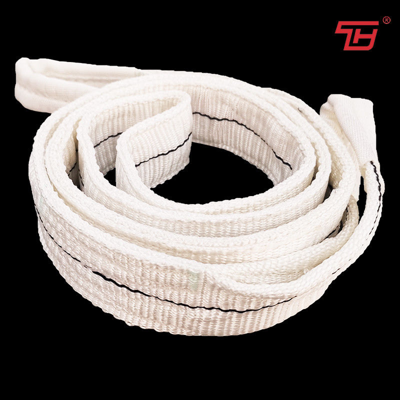 Double Ply 1T White Color Polyester Flat Webbing Sling For Stainless ...