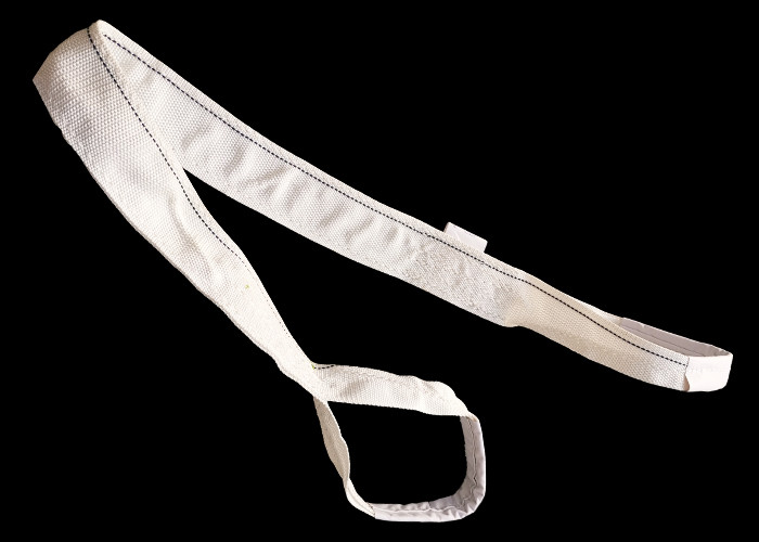 White Color Polyester Flat Webbing Sling TSEWS1000 Double Plies Slings