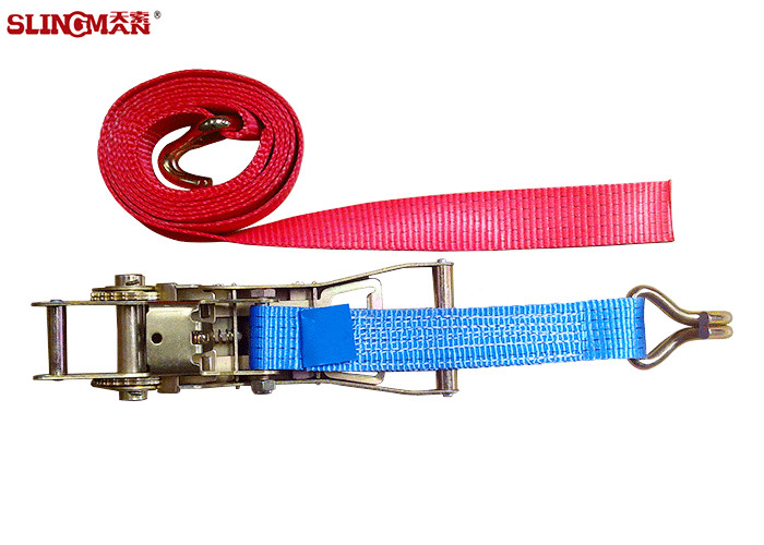 50MM Ratchet Tie Down Straps LC2500 DIN EN 12195-2 Corrosion Resistance ...