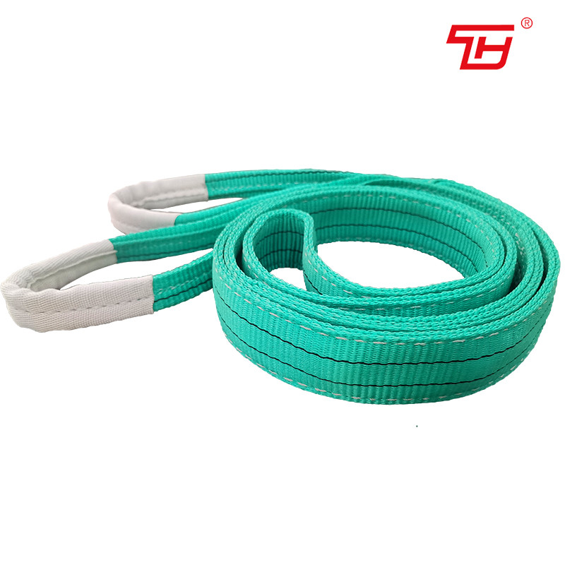 60mm Width 2T Green Color 100% Polyester Webbing Sling With Flat Or ...
