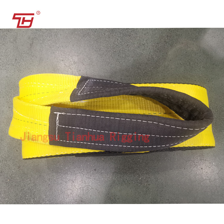 6" x 6FT 2-Ply 1" 2-Ply Twist Eye Polyester Lifting Sling with Black ...