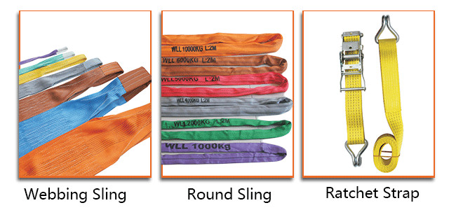 10000kg Polyester Webbing Lifting Slings EN1492-1 Crane Equipment ...