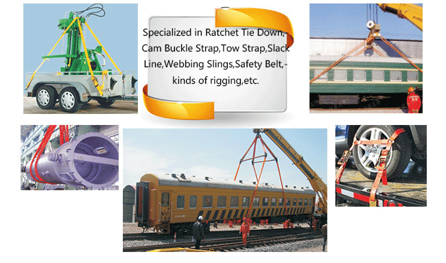 Crane Flat Web Lifting Slings / Heavy Duty Sling Soft Smooth Surface