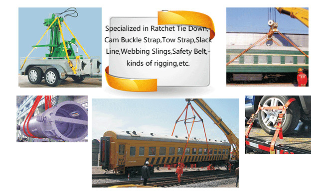 50T Heavy Duty Polyester Lifting Sling Endless Round Sling For Port ...