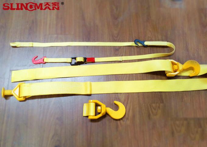 Yellow Webbing Lashing Strap With 100% High Tenacity Polyester Yarn ...
