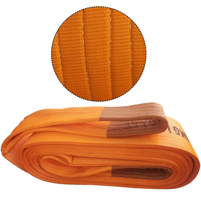 Duplex Webbing 60T Polyester Lifting Sling Orange Color